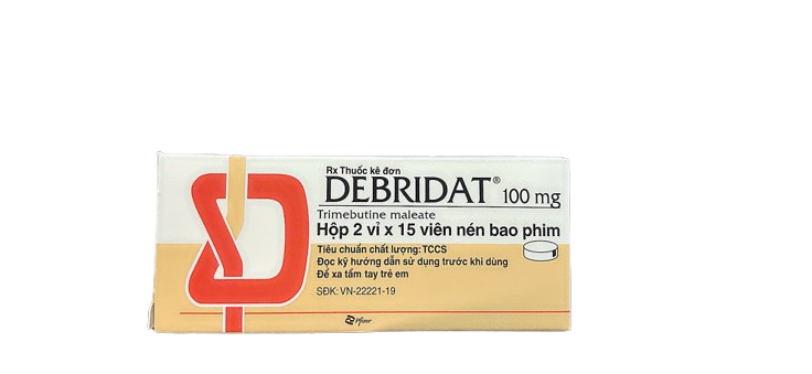 Debridat trimebutine maleate 100mg hộp 2 vỉ x 15 viên nén Pfizer