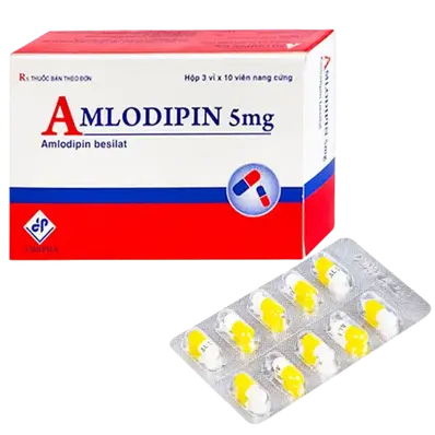 Amlodipin 5mg hộp 3 vỉ x 10 viên nang Vidipha