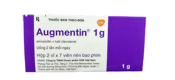 Augmentin 1g hộp 2 vỉ x 7 viên nén GSK