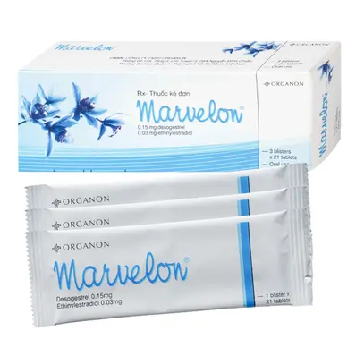 Marvelon hộp 3 vỉ x 21 viên nén Organon
