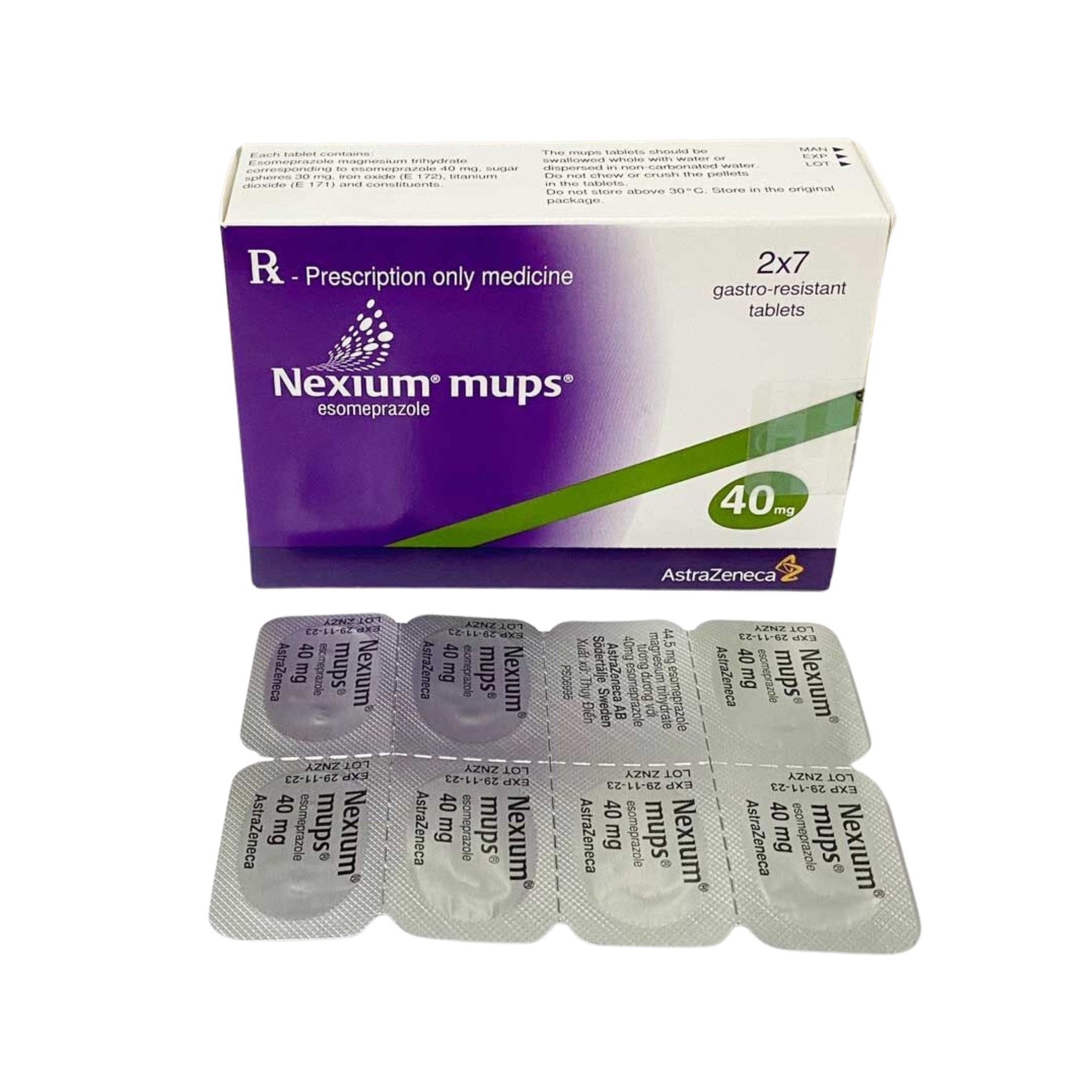 Nexium Mups Esomeprazole 40mg hộp 14 viên nén AstraZeneca